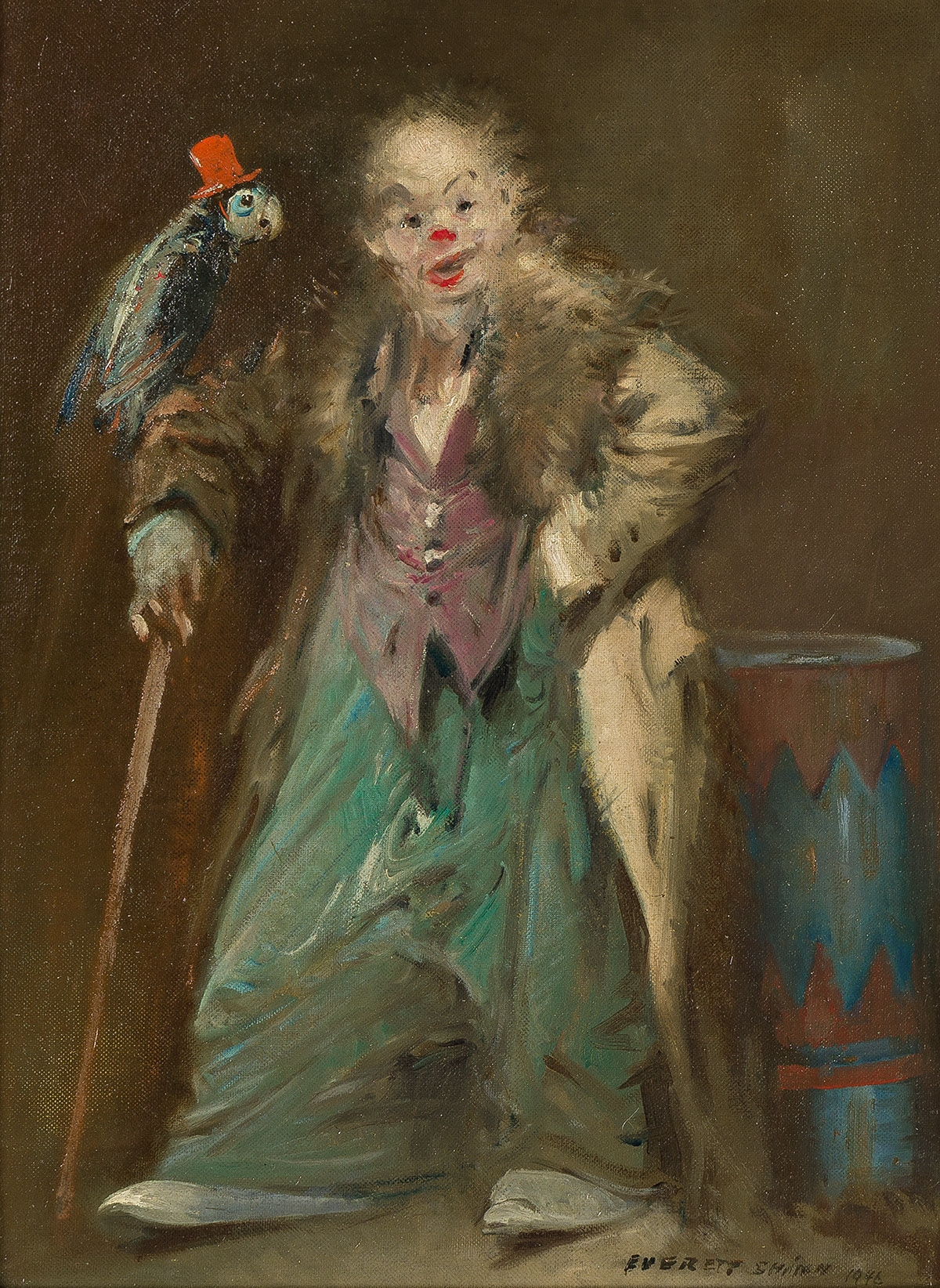 Everett Shinn | Polly's Clown (1946) | MutualArt