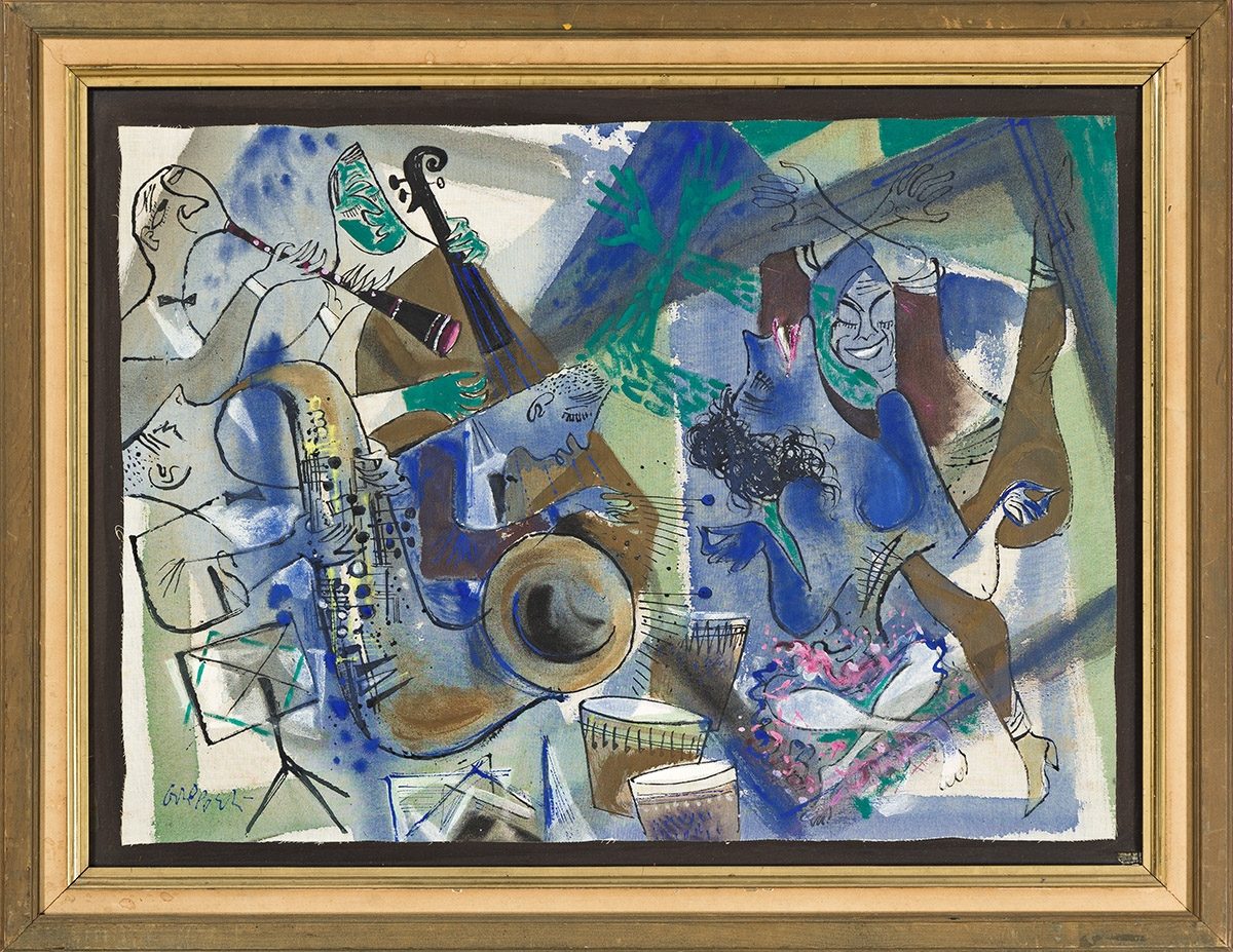 William Gropper | Rhythm in Blue (Circa 1950) | MutualArt