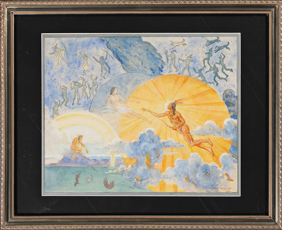 Charles R. Knight | Sun God—Moon Goddess. (1937) | MutualArt