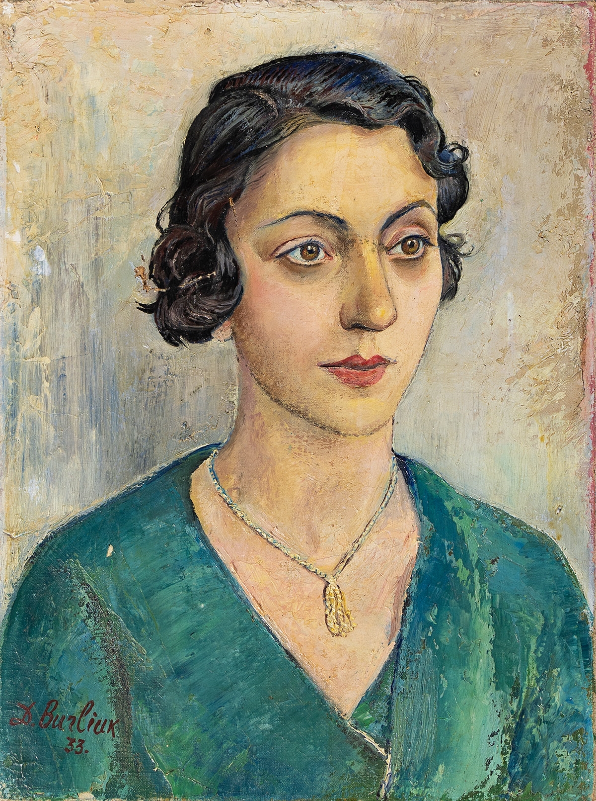 David Burliuk | Portrait of Marussia (Wife of the Artist) (1933 ...