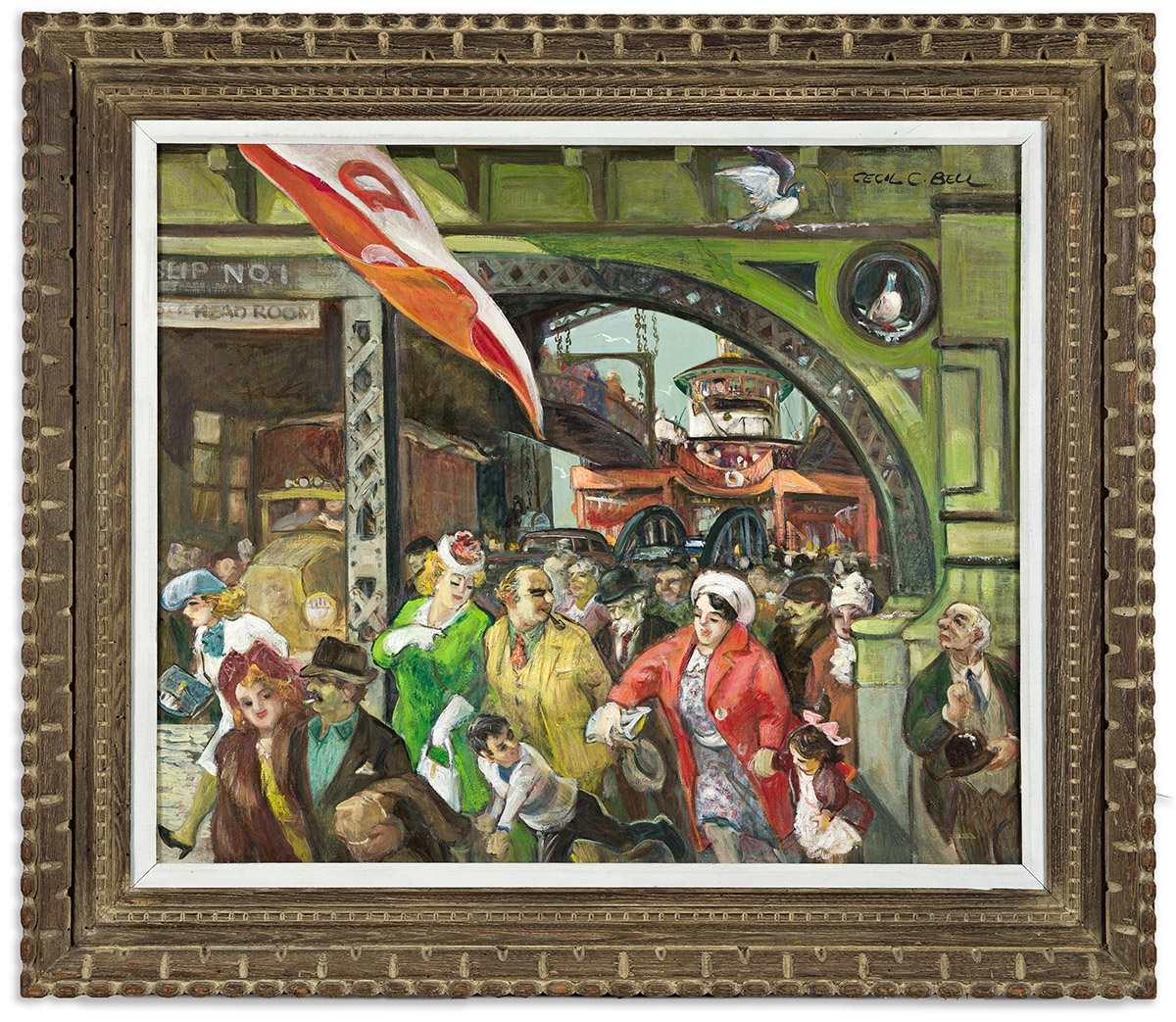 Cecil C. Bell | Coming Off the Ferry in Manhattan. | MutualArt