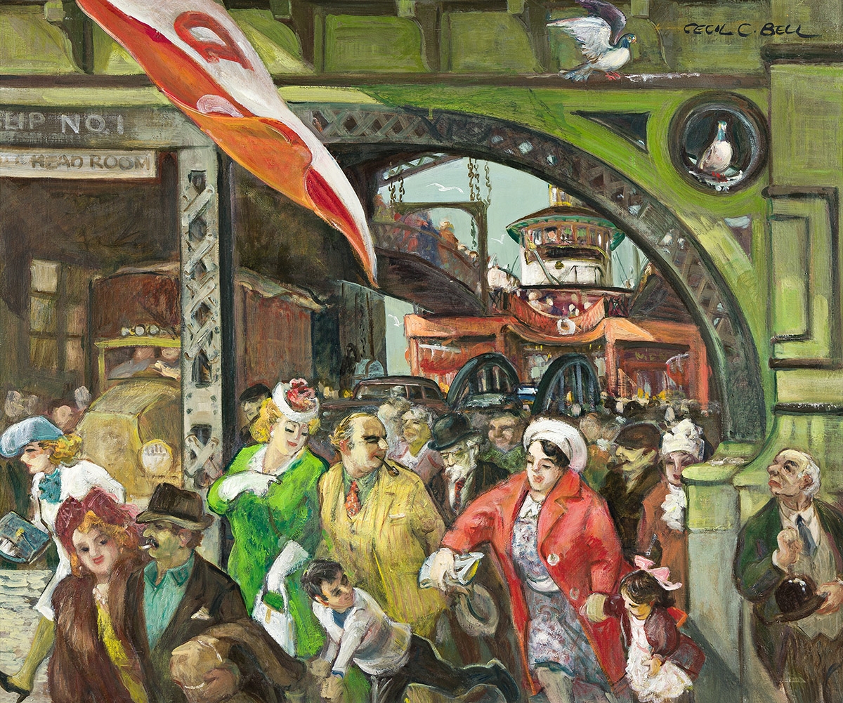 Cecil C. Bell | Coming Off the Ferry in Manhattan. | MutualArt