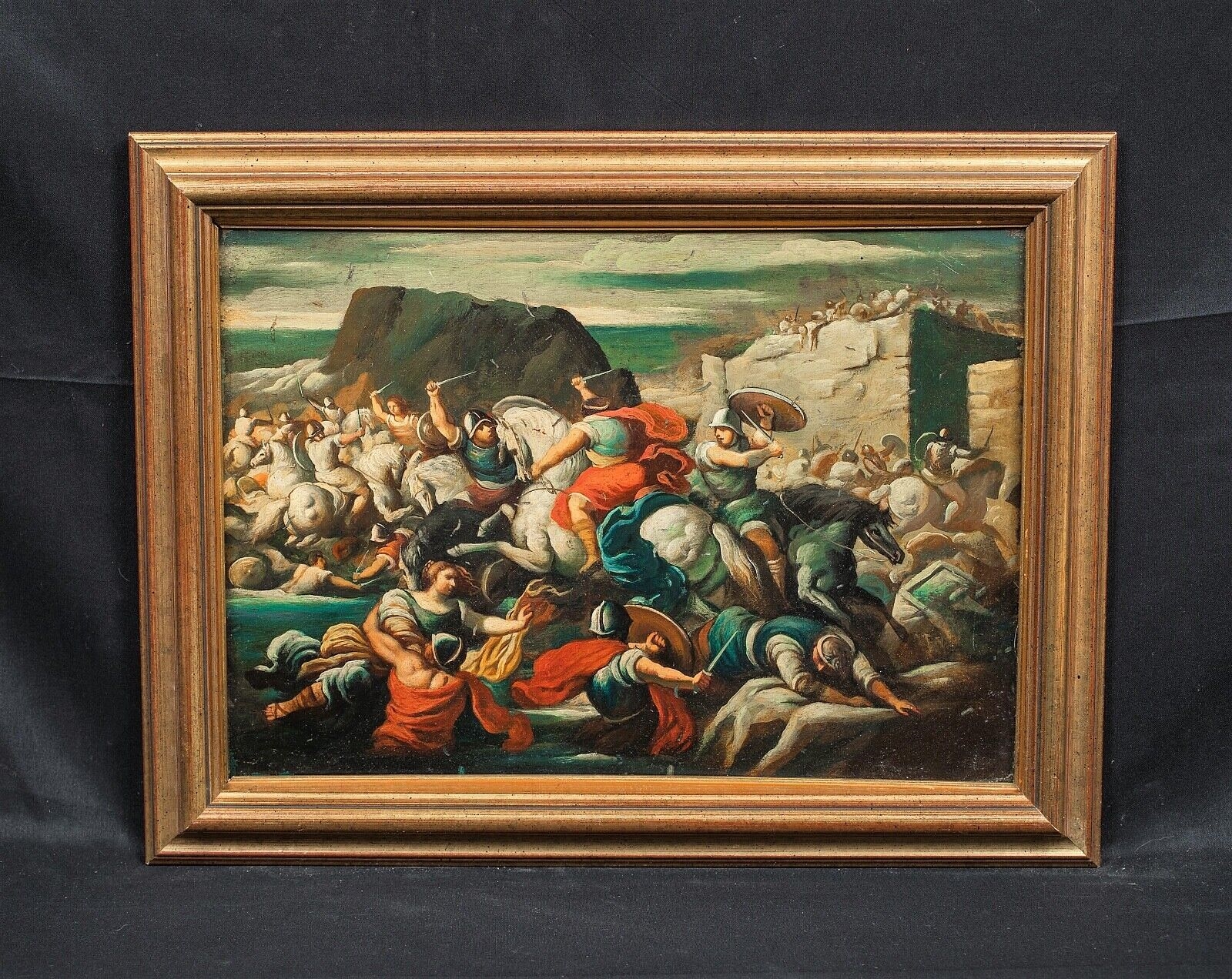 French School, 17th Century | SIEGE BATTLE SCENE OIL PAINTING (17th ...