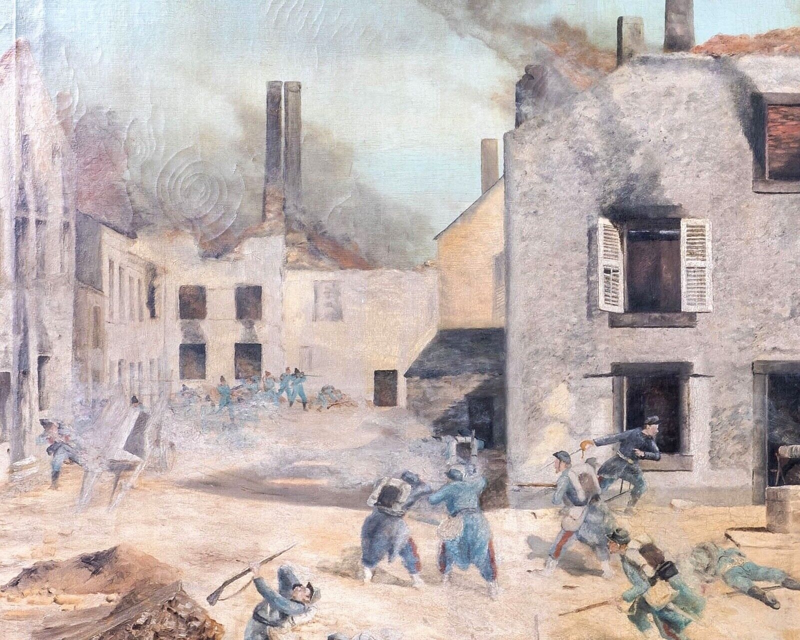 Gustav Mathieu | FRANCO-PRUSSIAN WAR BATTLE OF GAVELOTTE OIL PAINTING ...