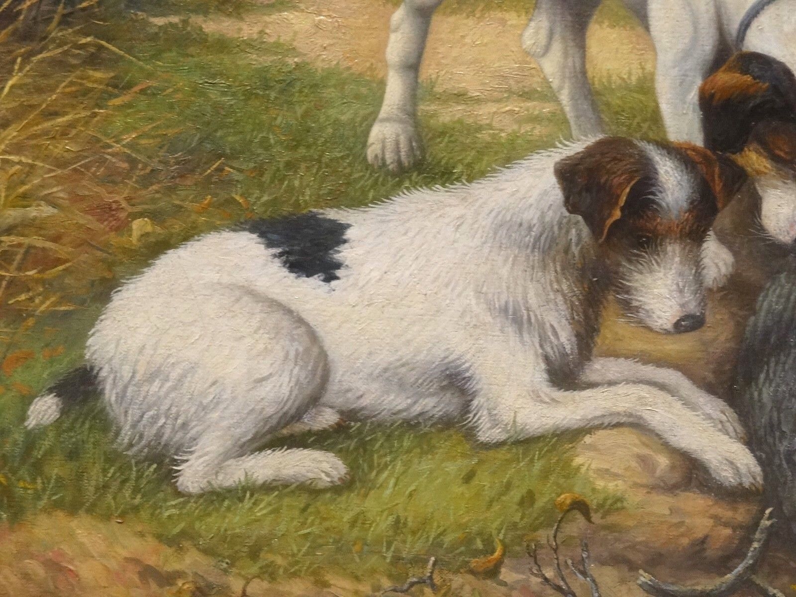 Alfred Went | FOX TERRIERS DOG PORTRAIT OIL PAINTING (19th Century ...