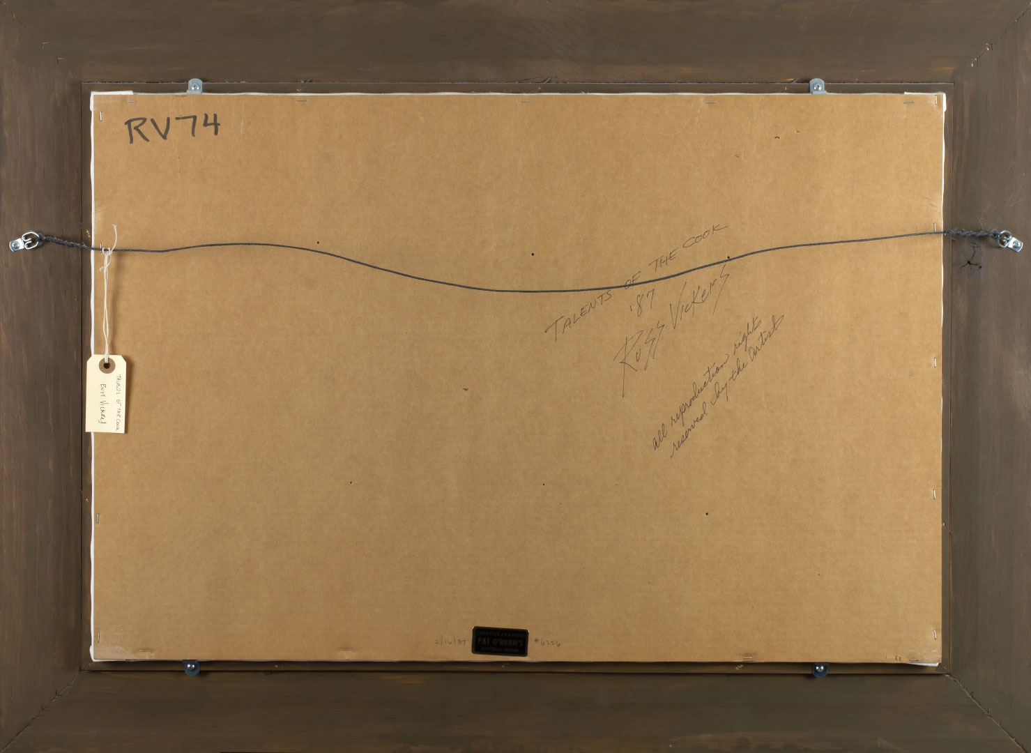 Russ Vickers | Talents of the Cook (1987) | MutualArt