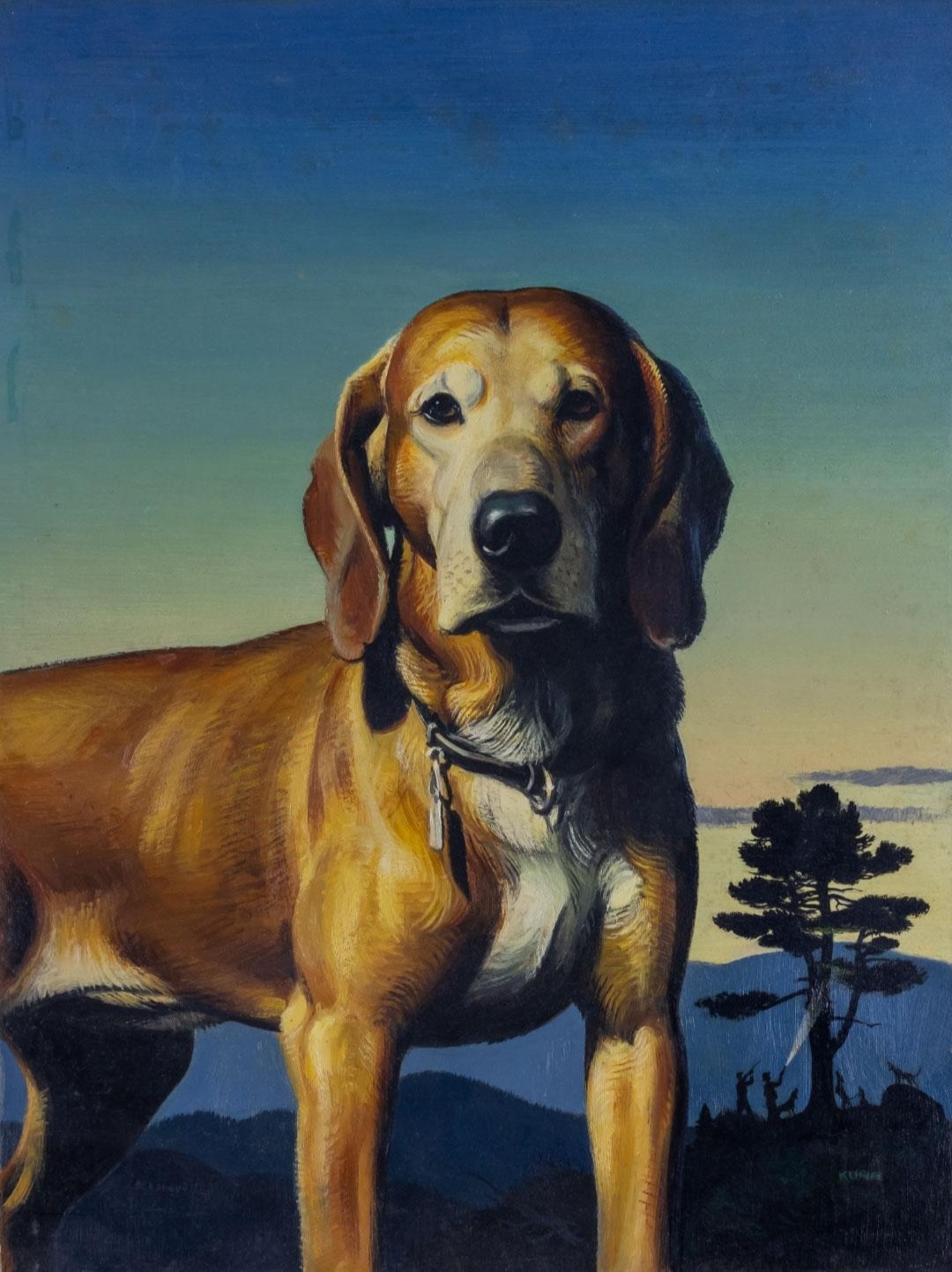Bob Kuhn | Hunting Hound | MutualArt