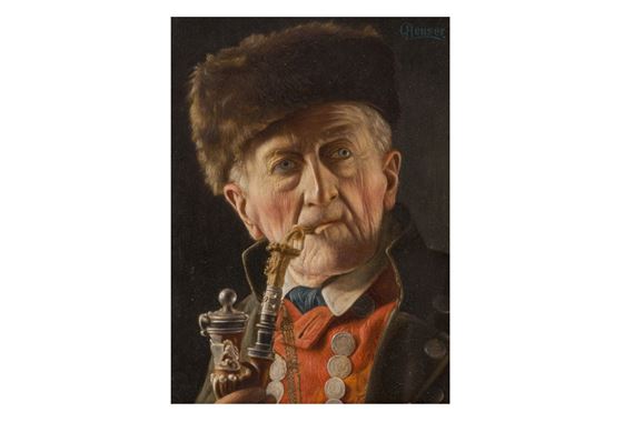 Carl Heuser | Bavarian pipe smoker | MutualArt
