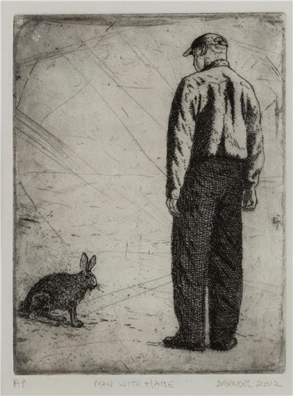 Graeme Drendel | Man With Hare (2012) | MutualArt