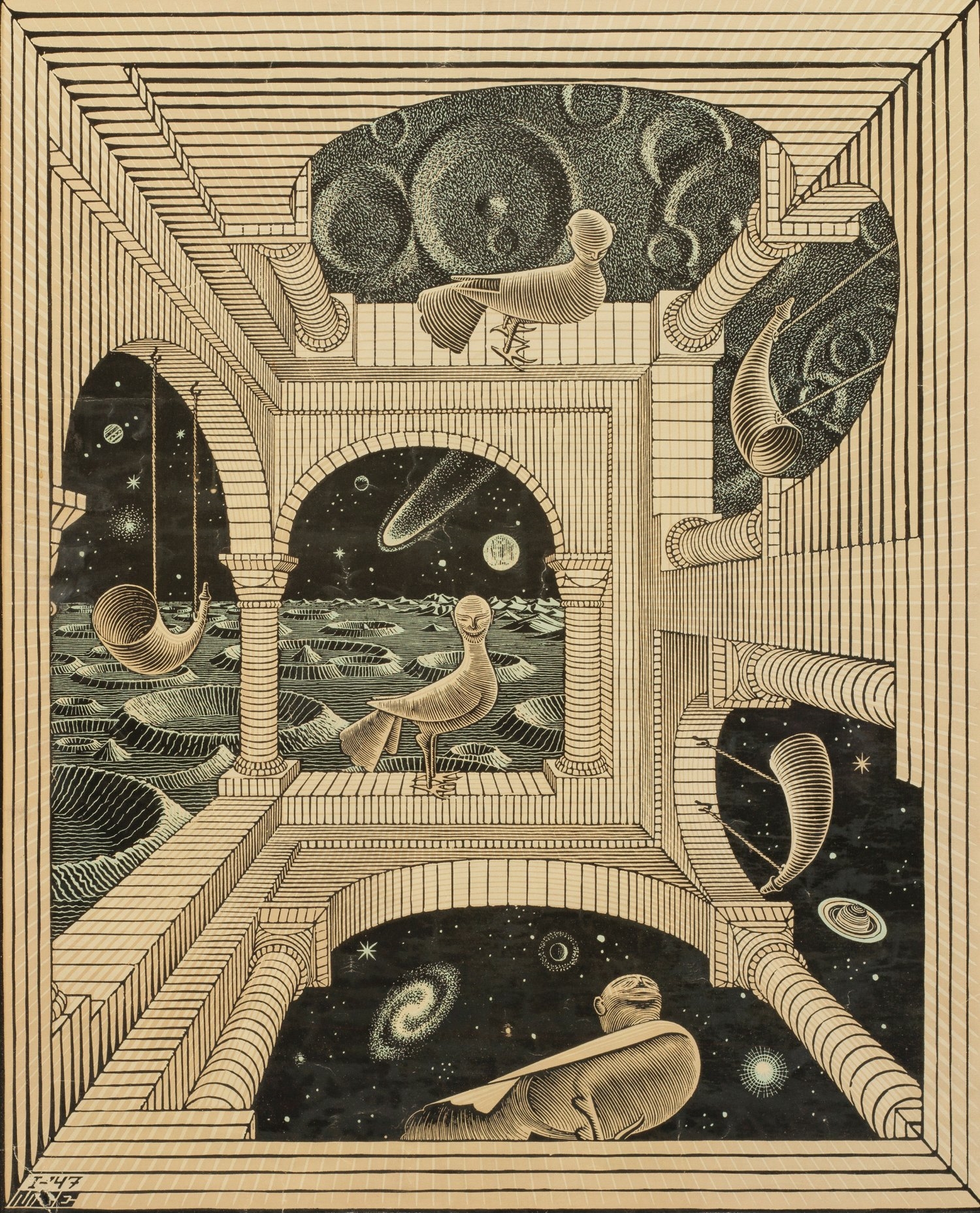 Maurits Cornelis Escher | Other world/Andere wereld (1898) | MutualArt