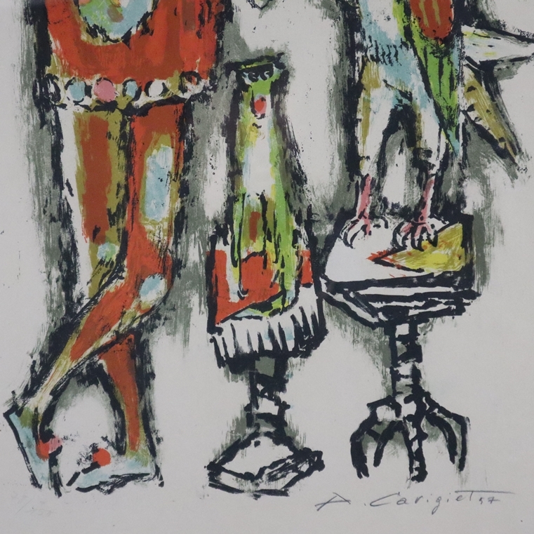 Alois Carigiet | - Harlekin mit Falke und Affe (57) | MutualArt