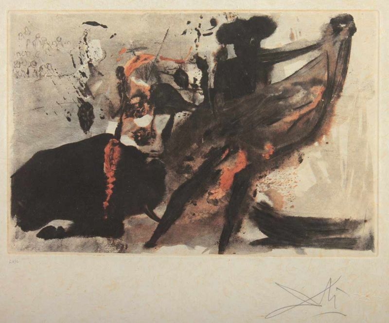 Salvador Dalí | La Tauromachie individuelle (Stierkampf) (1966) | MutualArt