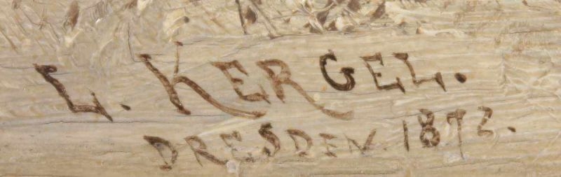 Karl Franz Ludwig Kergel | Schloss in einer Winterlandschaft (1872 ...