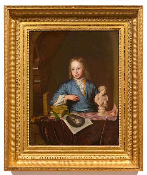 David Plas | Portrait of a boy as allegory of the arts | MutualArt