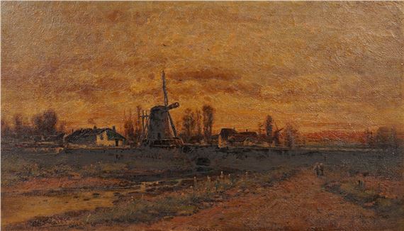 Christopher High Shearer | Landscape with Windmill | MutualArt