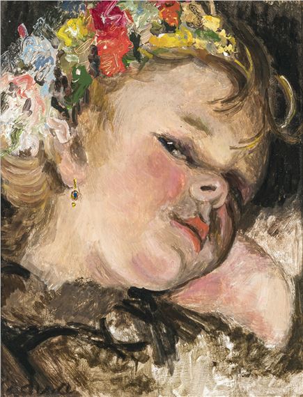 Paul Mathias Padua | Girl with wreath of flowers in her hair | MutualArt