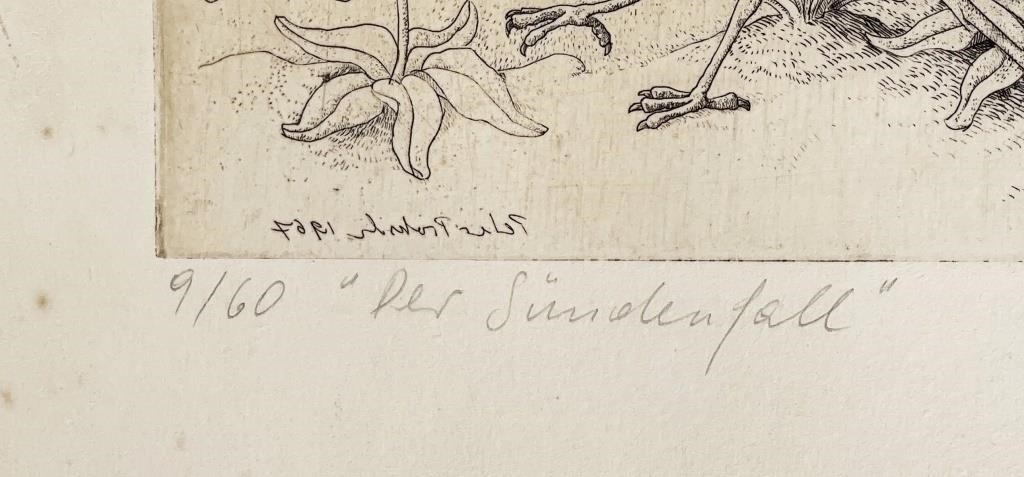 Peter Proksch | PETER PROKSCH ADAM & EVE LITHOGRAPH | MutualArt