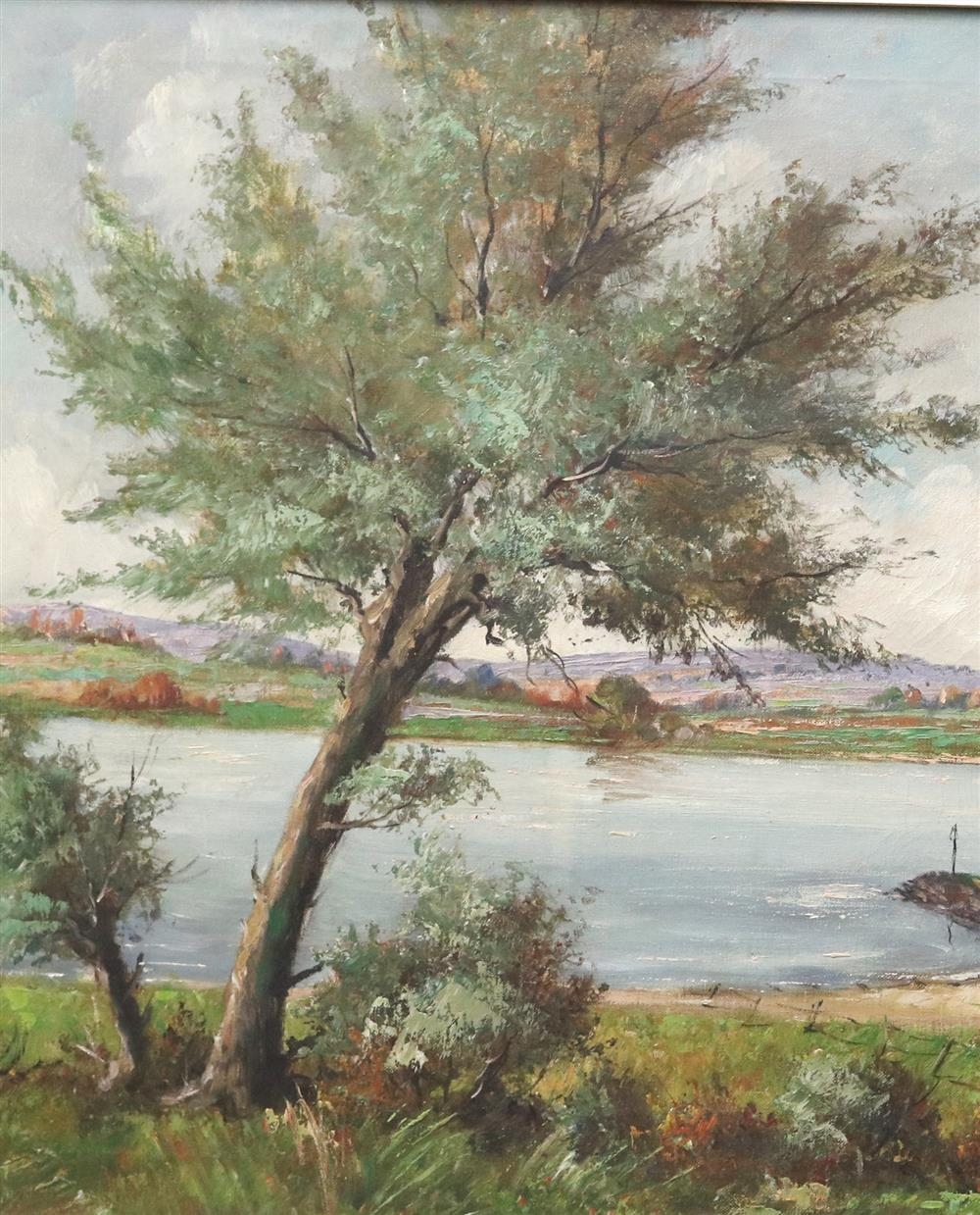 Hans Kerver | TREES ON RIVERBANK | MutualArt