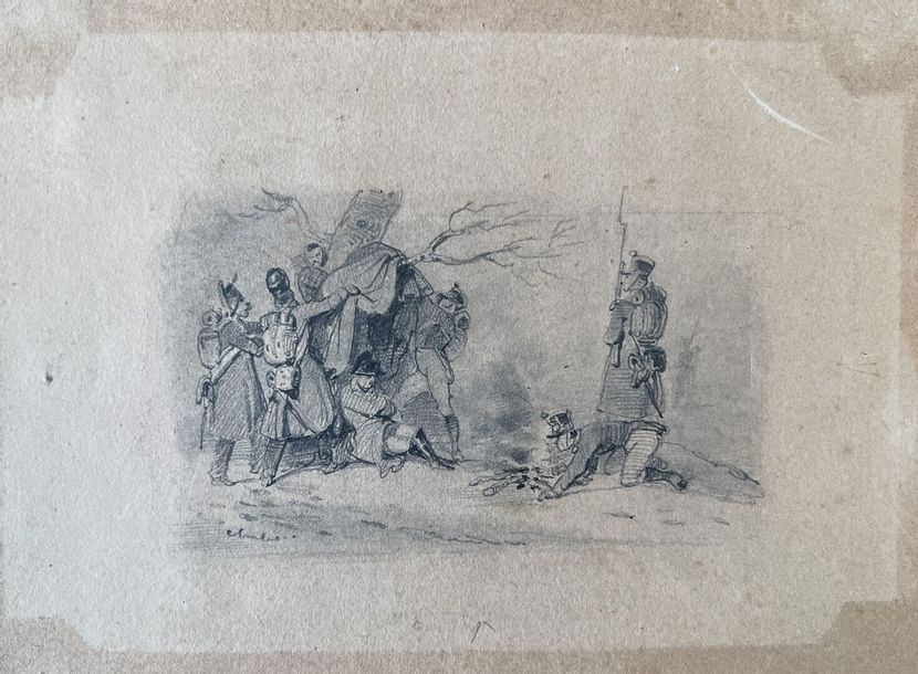 Nicolas-Toussaint Charlet | Napoleon and his grognards on a battlefield ...