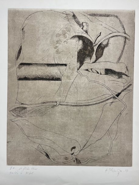 Hervé Télémaque | La tâche bleue (1984) | MutualArt