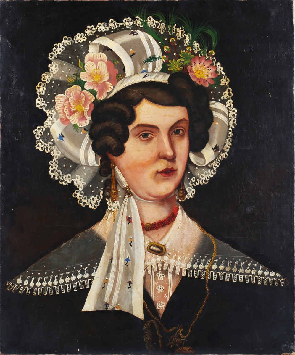 British Naive School | Half Length Portraits of Mrs Mary Anne and Mr ...