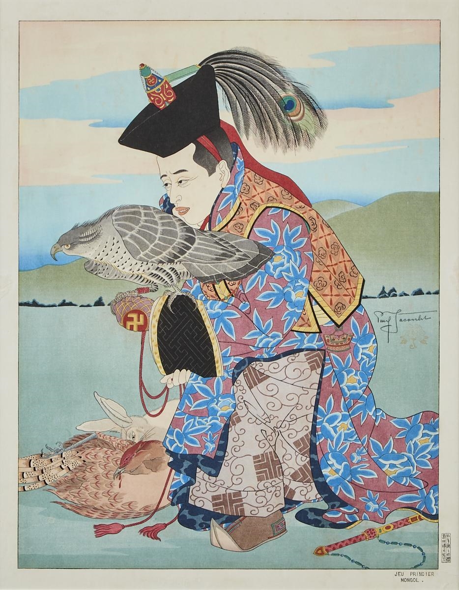 Paul Jacoulet | Jeu Princier Mongol (1956) | MutualArt