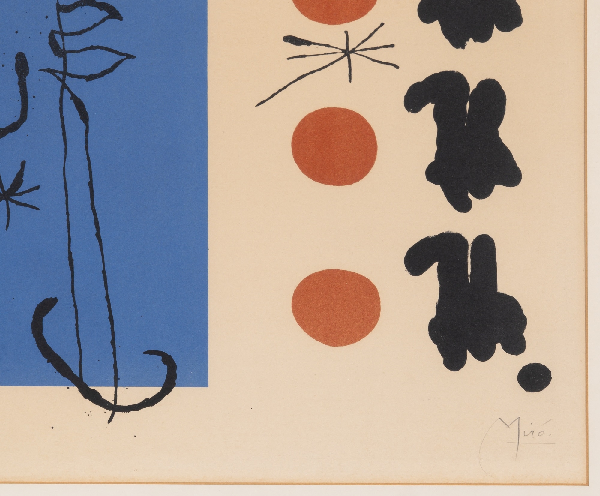 Joan Miró | RED AND BLUE (RED SKY) (MOURLOT 269) (1960) | MutualArt