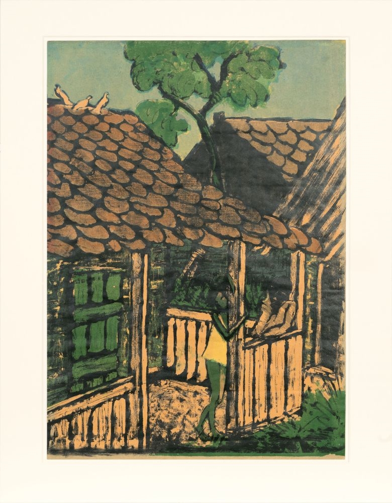 Otto Müller | Two Gypsy children in front of a Hut (1926 - 1927 ...