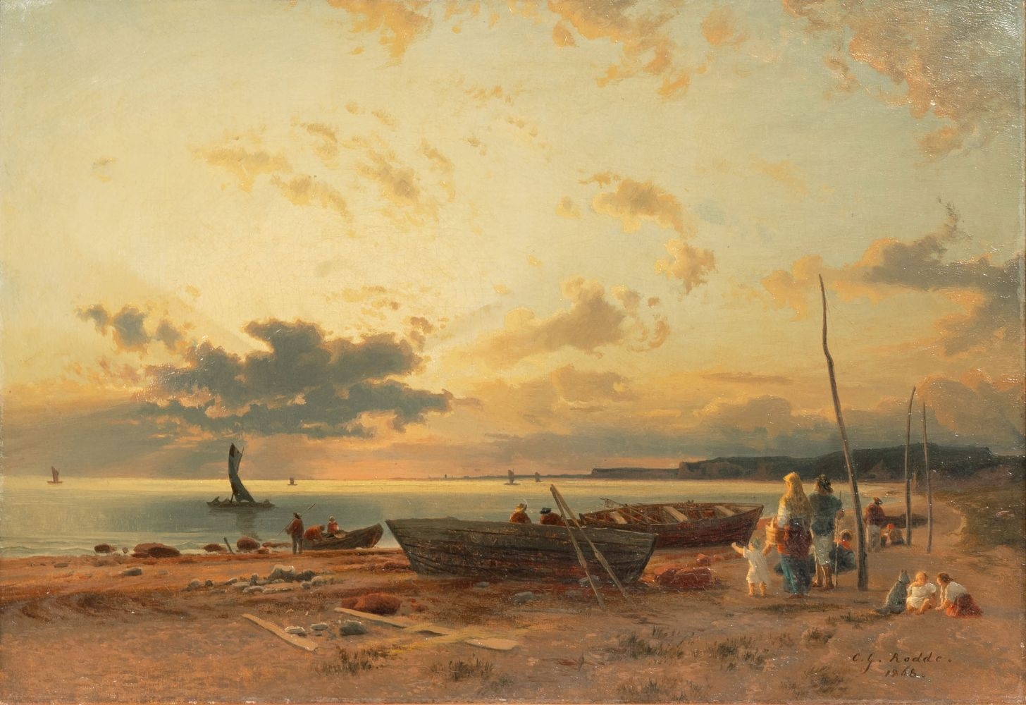 Carl Gustav Rodde | View of the Lago di Nemi near Rome (1883) | MutualArt