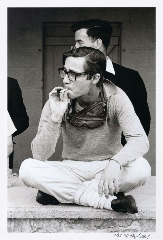 Rainer W. Schlegelmilch | Masten Gregory has a smoking break | MutualArt