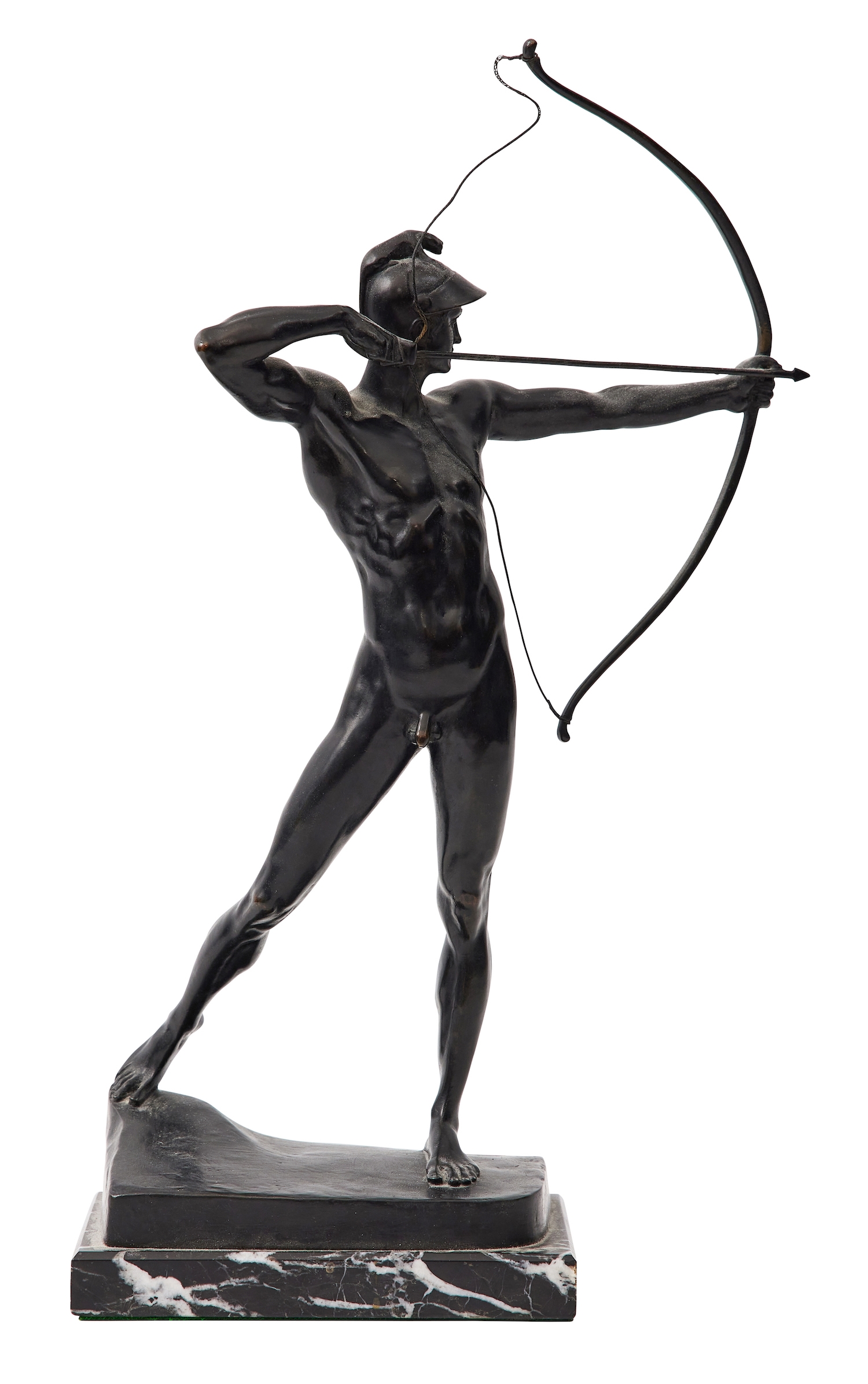 Ernst Moritz Geyger The Standing Naked Figure Wearing A Helmet And