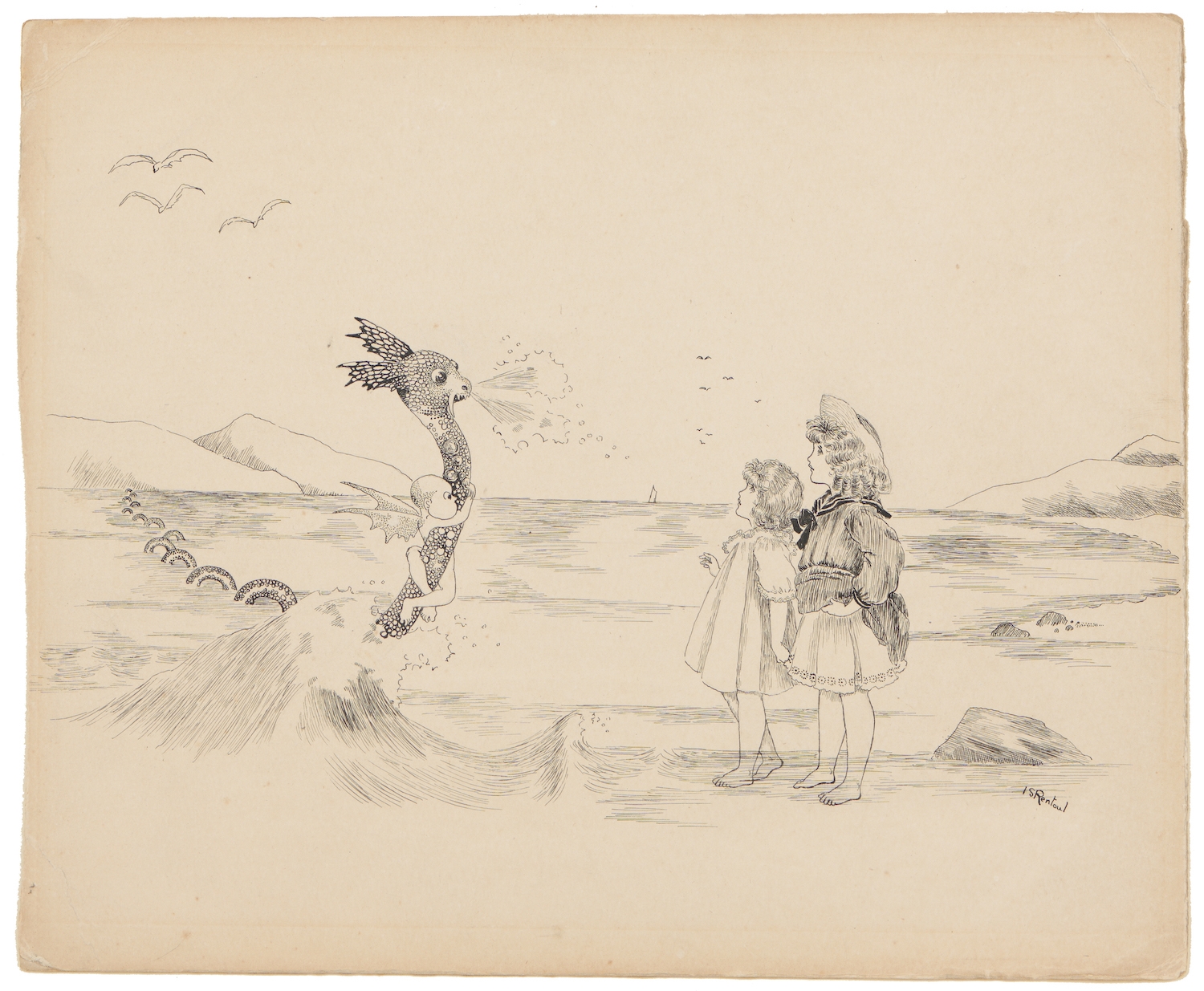 Ida Rentoul Outhwaite | The Waterfall Fairy | MutualArt