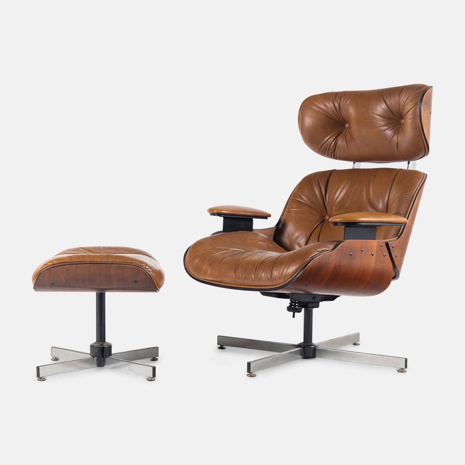 George Mulhauser | Lounge Chair and Ottoman Plycraft | MutualArt