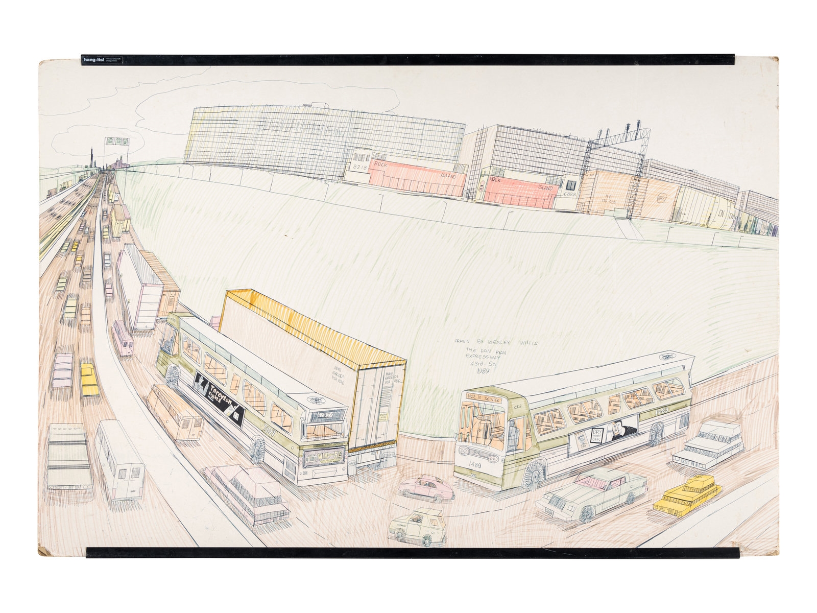 Wesley Willis | The Dan Ryan Expressway (1989) | MutualArt