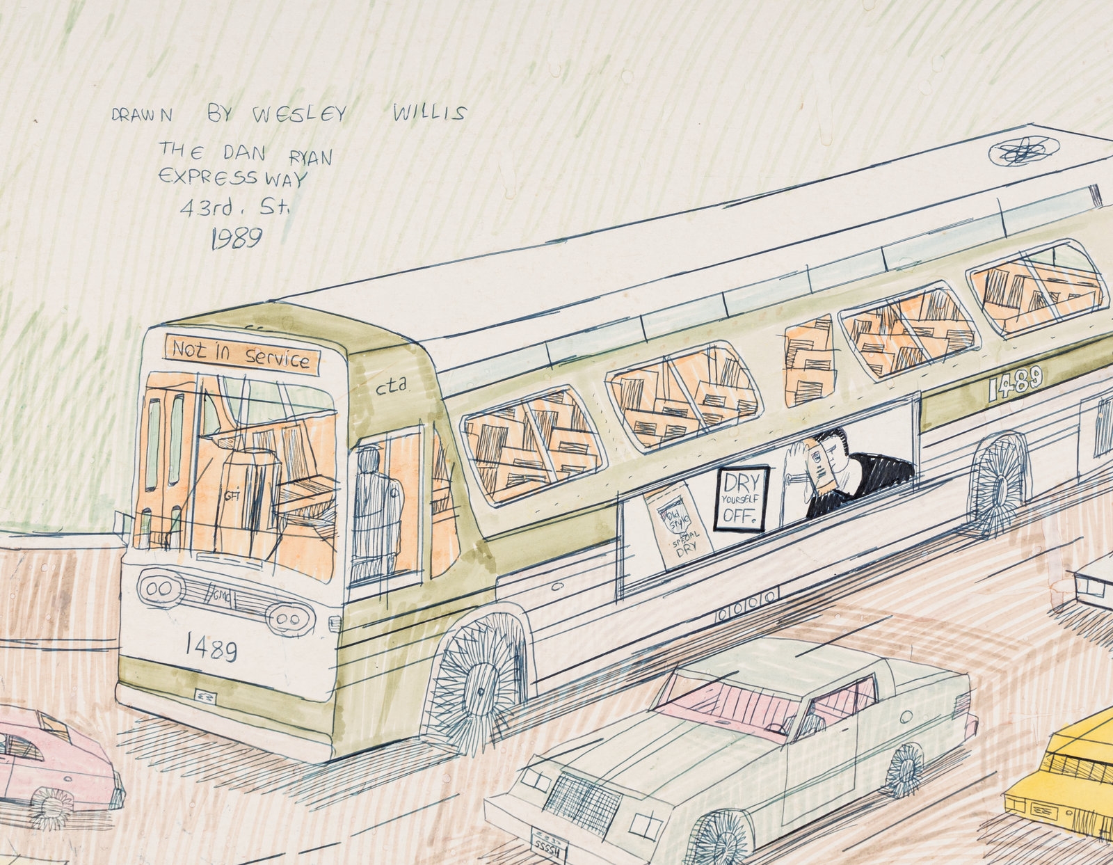 Wesley Willis | The Dan Ryan Expressway (1989) | MutualArt