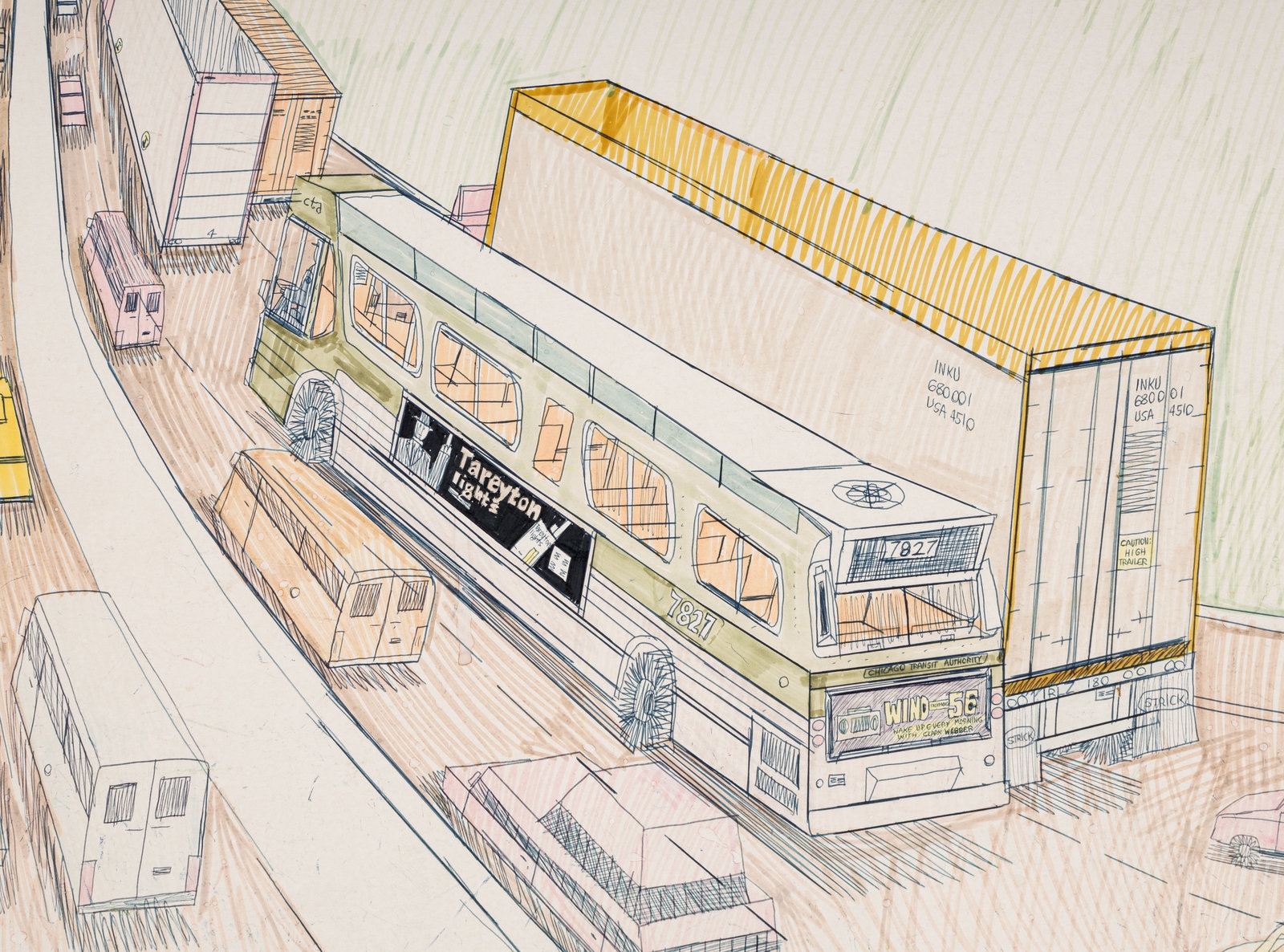 Wesley Willis | The Dan Ryan Expressway (1989) | MutualArt