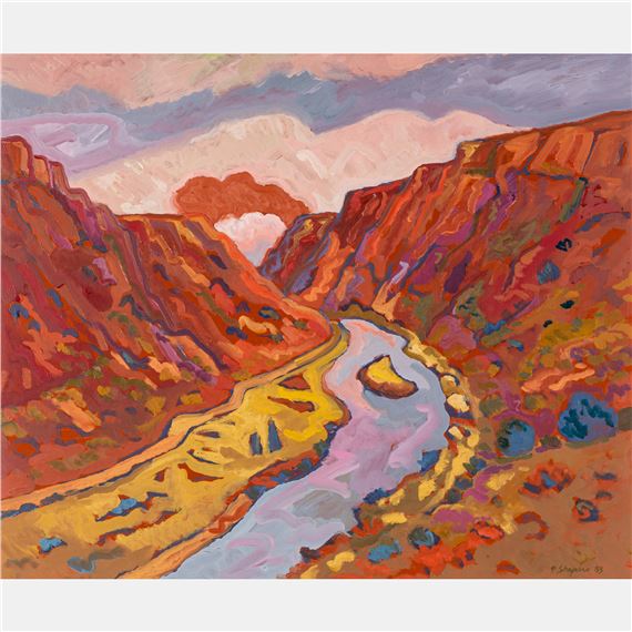 Paul Shapiro | Red Cloud Over the Gorge (1983) | MutualArt