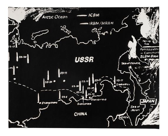 Andy Warhol | Map of Eastern U.S.S.R. Missile Bases (Negative) (1985 ...