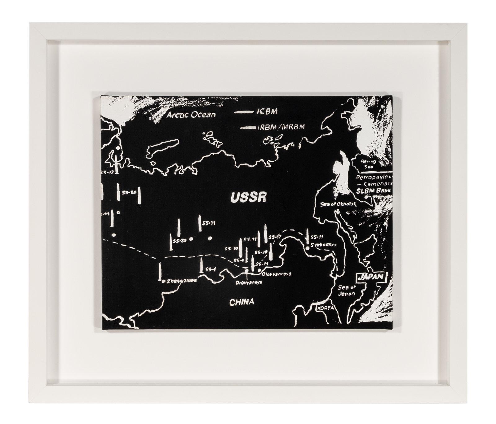 Andy Warhol | Map of Eastern U.S.S.R. Missile Bases (Negative) (1985 ...