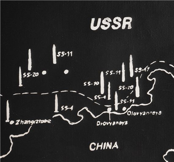 Andy Warhol | Map of Eastern U.S.S.R. Missile Bases (Negative) (1985 ...