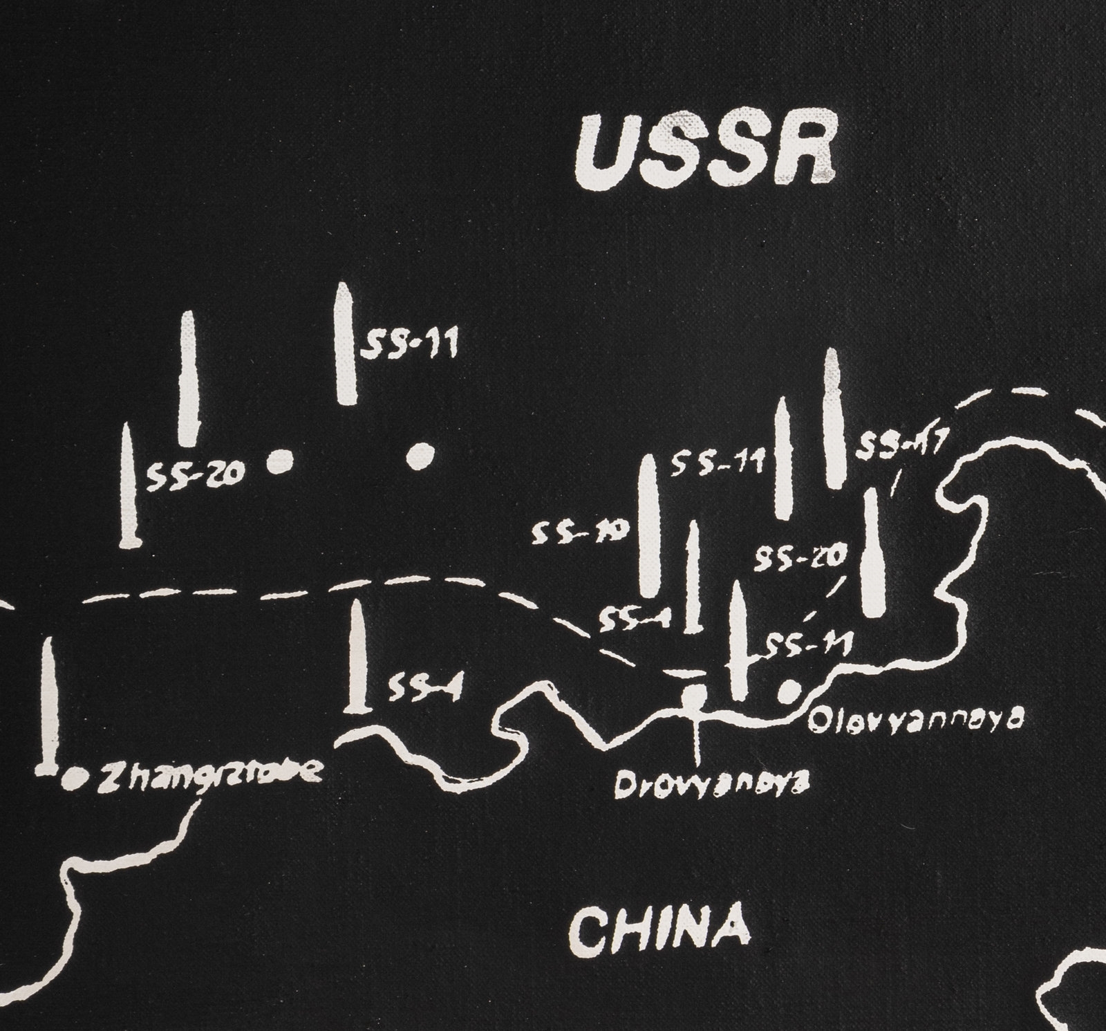 Andy Warhol | Map of Eastern U.S.S.R. Missile Bases (Negative) (1985 ...