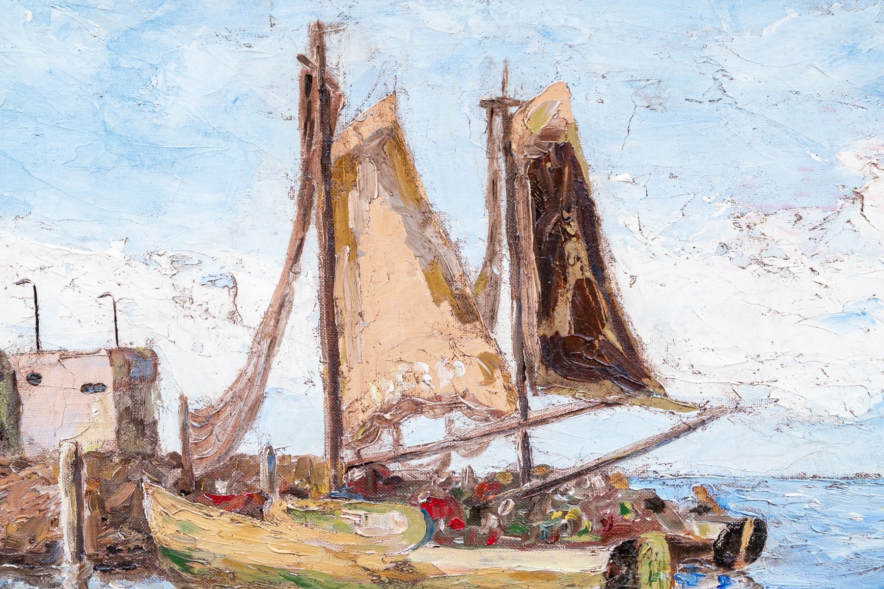 Ann Ahern | Fishing Boats At Dock | MutualArt