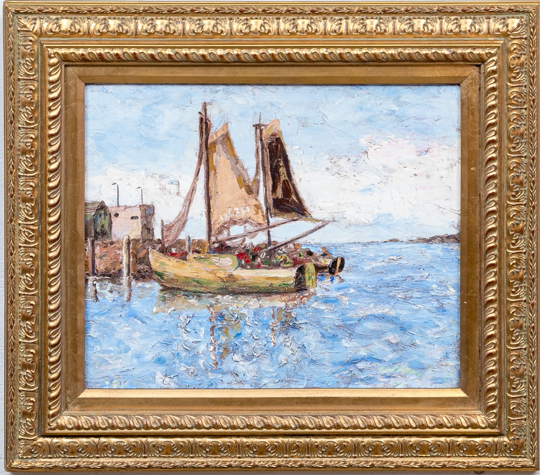 Ann Ahern | Fishing Boats At Dock | MutualArt