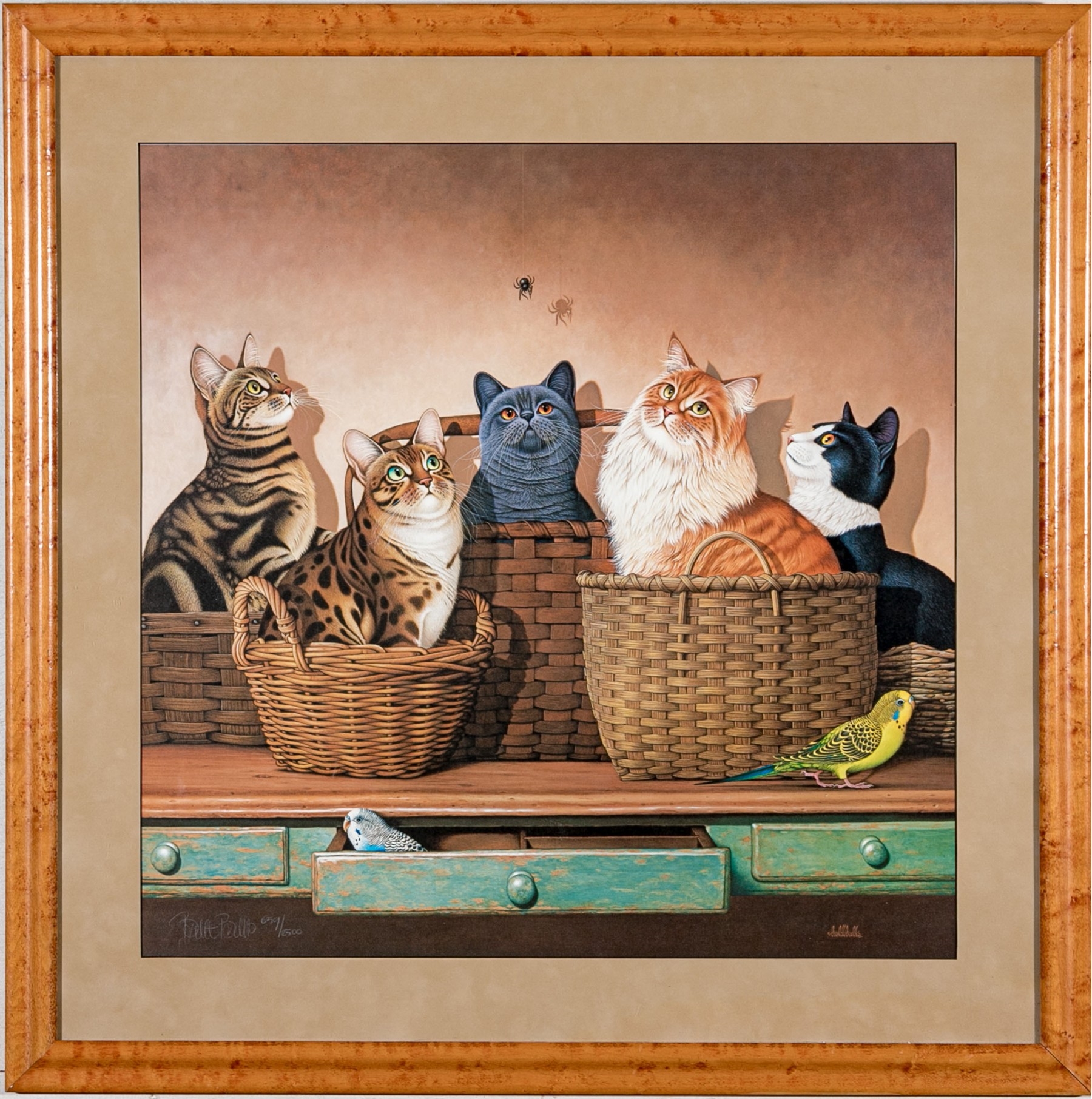 Braldt Bralds | different breeds of cats in baskets | MutualArt