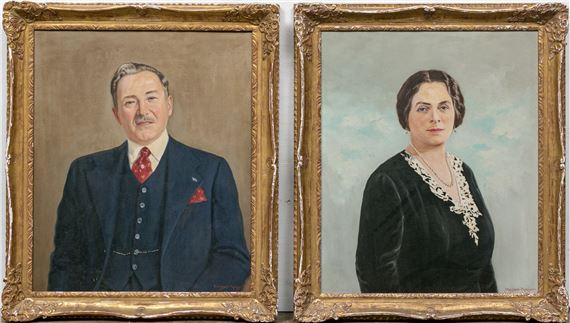 J. Campbell Phillips | Portraits Of An Elegant Couple | MutualArt