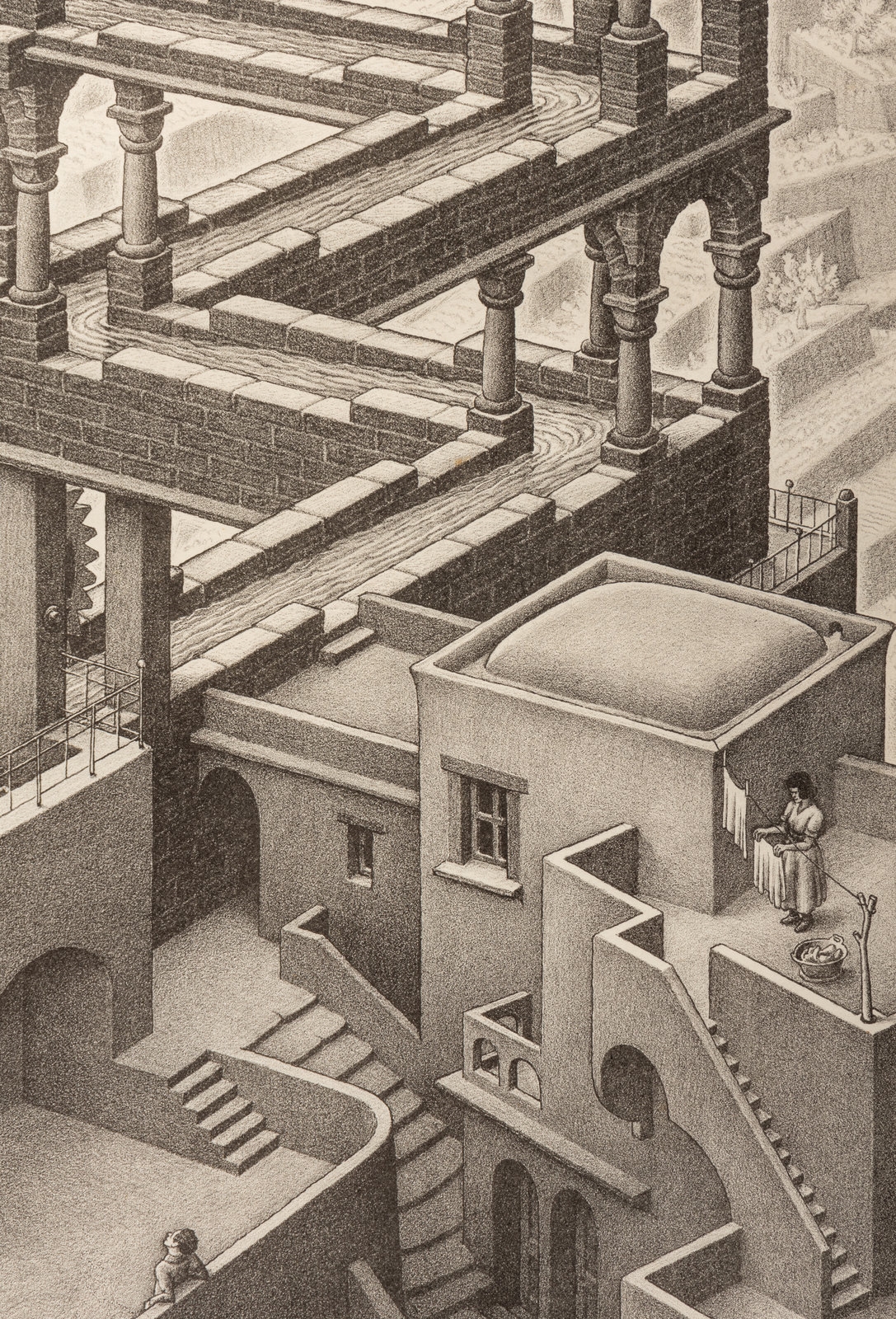 Maurits Cornelis Escher | Waterfall (1961) | MutualArt