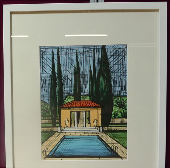 Bernard Buffet | Villa with pool (1987) | MutualArt
