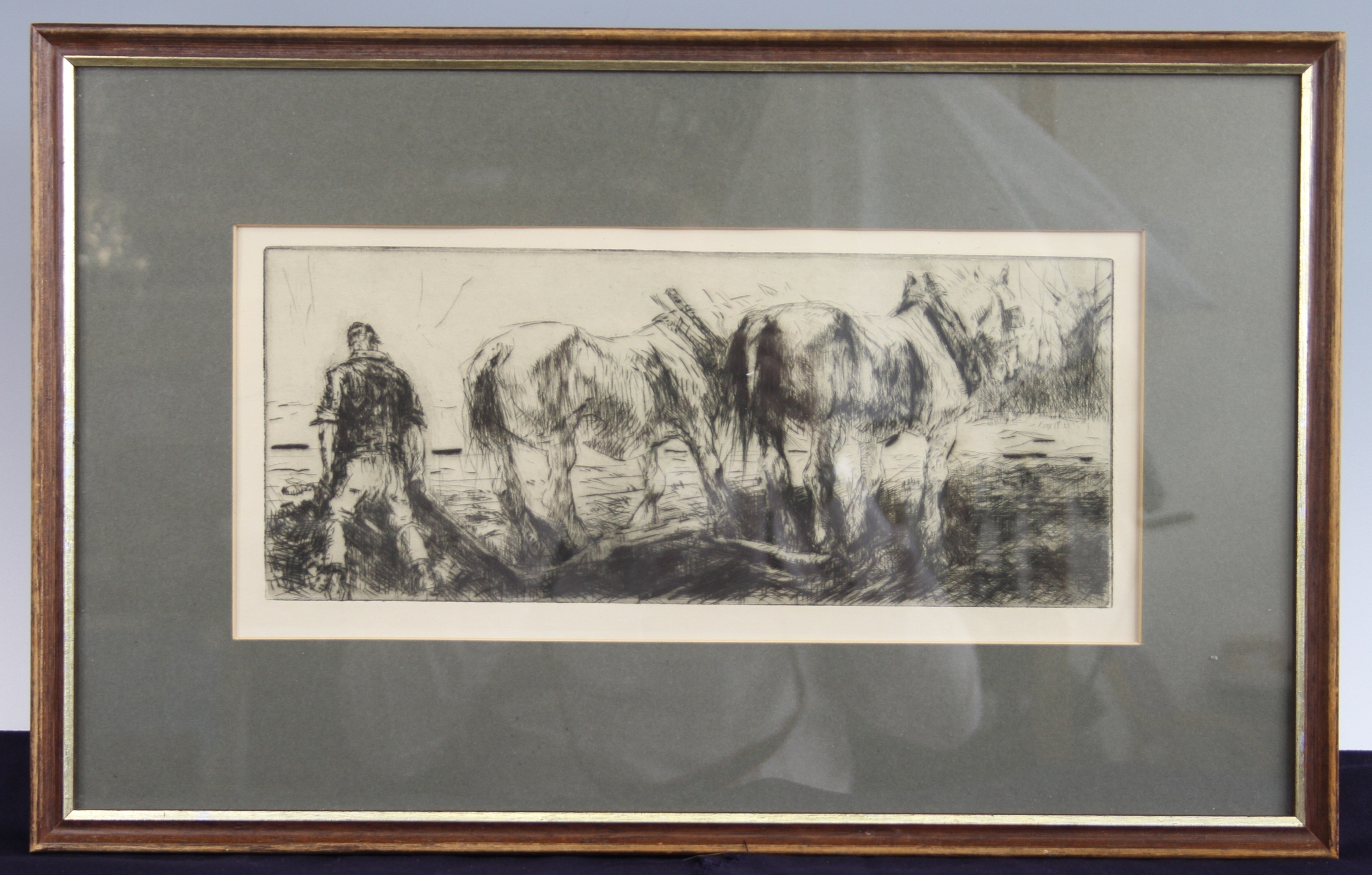 Harry Becker | Heavy horses ploughing | MutualArt
