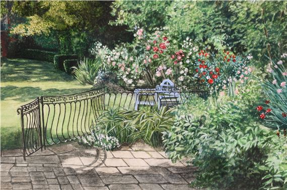 Isabelle Rey | GARDEN SCENE WITH OPEN GATE (20th Century 21st Century ...