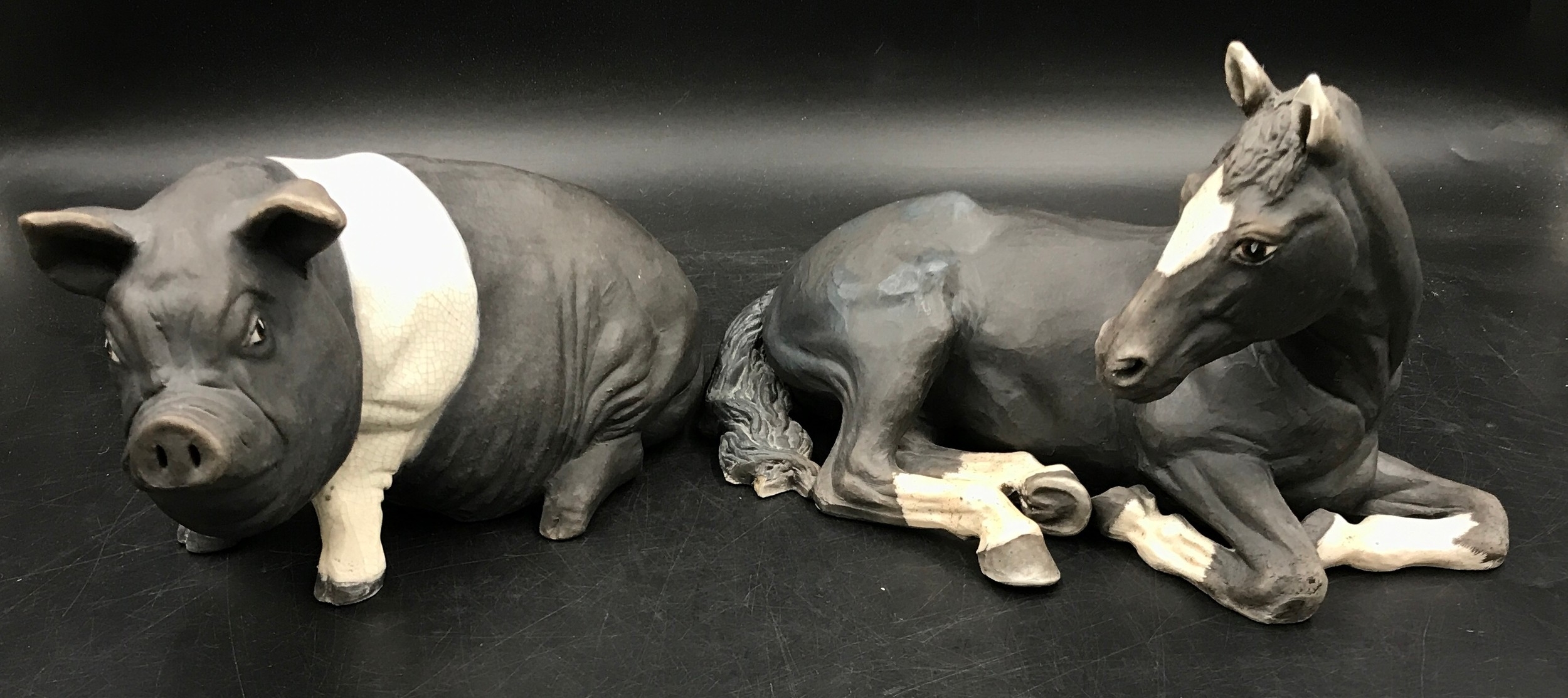 Lawson Rudge | Recumbent horse, sitting pig | MutualArt